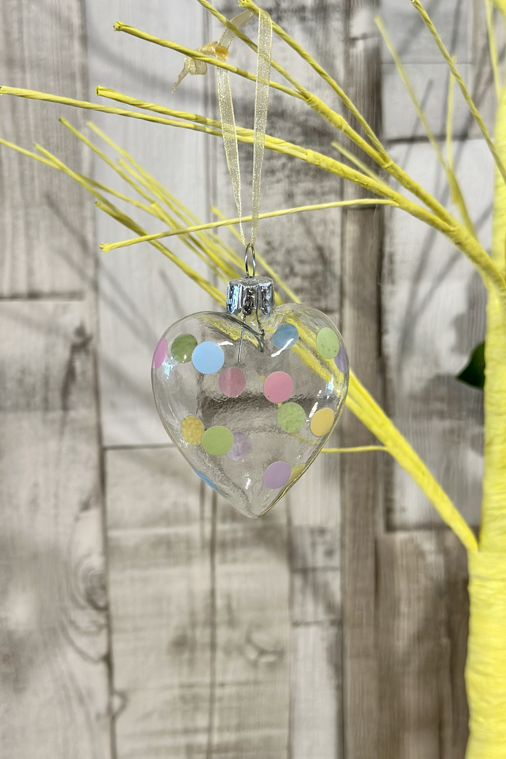 Gisela Graham Pastel Spot Glass Heart | Shop | So Sophie